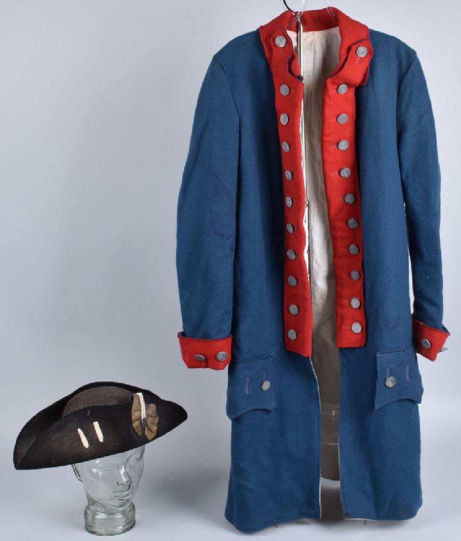 REVOLUTIONARY WAR COAT and HAT, CENTENNIAL PERIOD