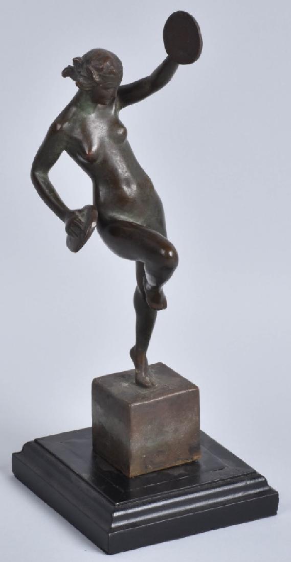 GEORGE LOBER 1918 SIGNED BRONZE NUDE SCULPTURE