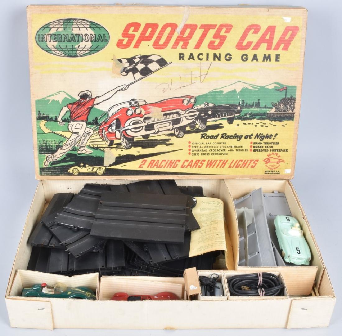MARX INTERNATIONAL SPORTS CAR RACE SET w/ BOX