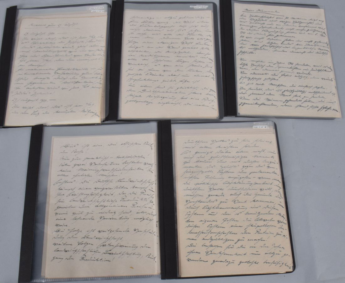LARGE LOT OF ADOLF HITLER HAND WRITTEN NOTES