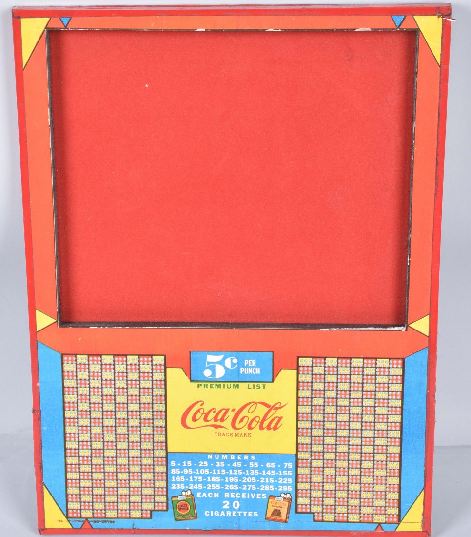 VINTAGE COCA COLA PUNCH BOARD