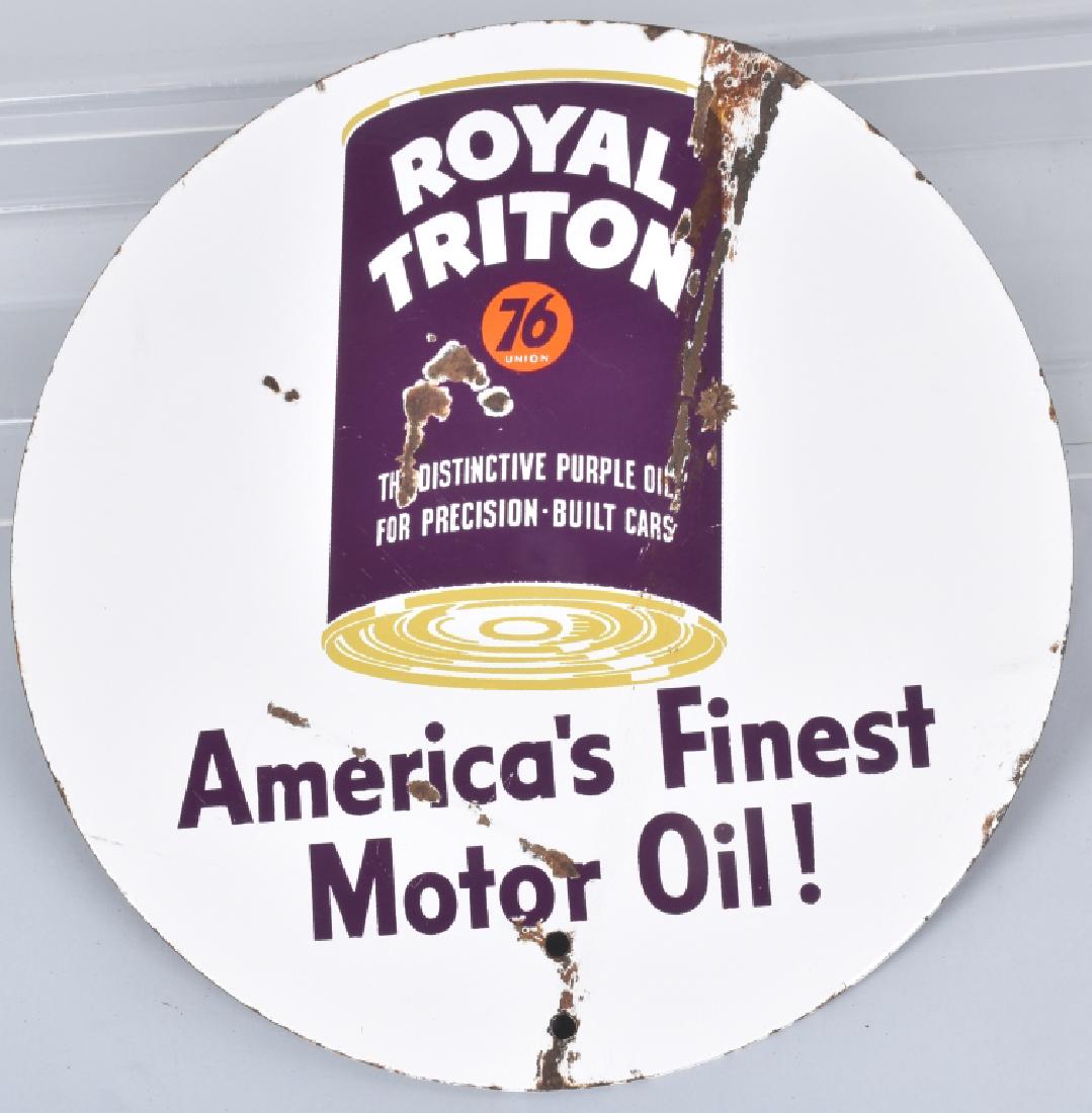 Royal Triton 76 Motor Oil Porcelain Sign