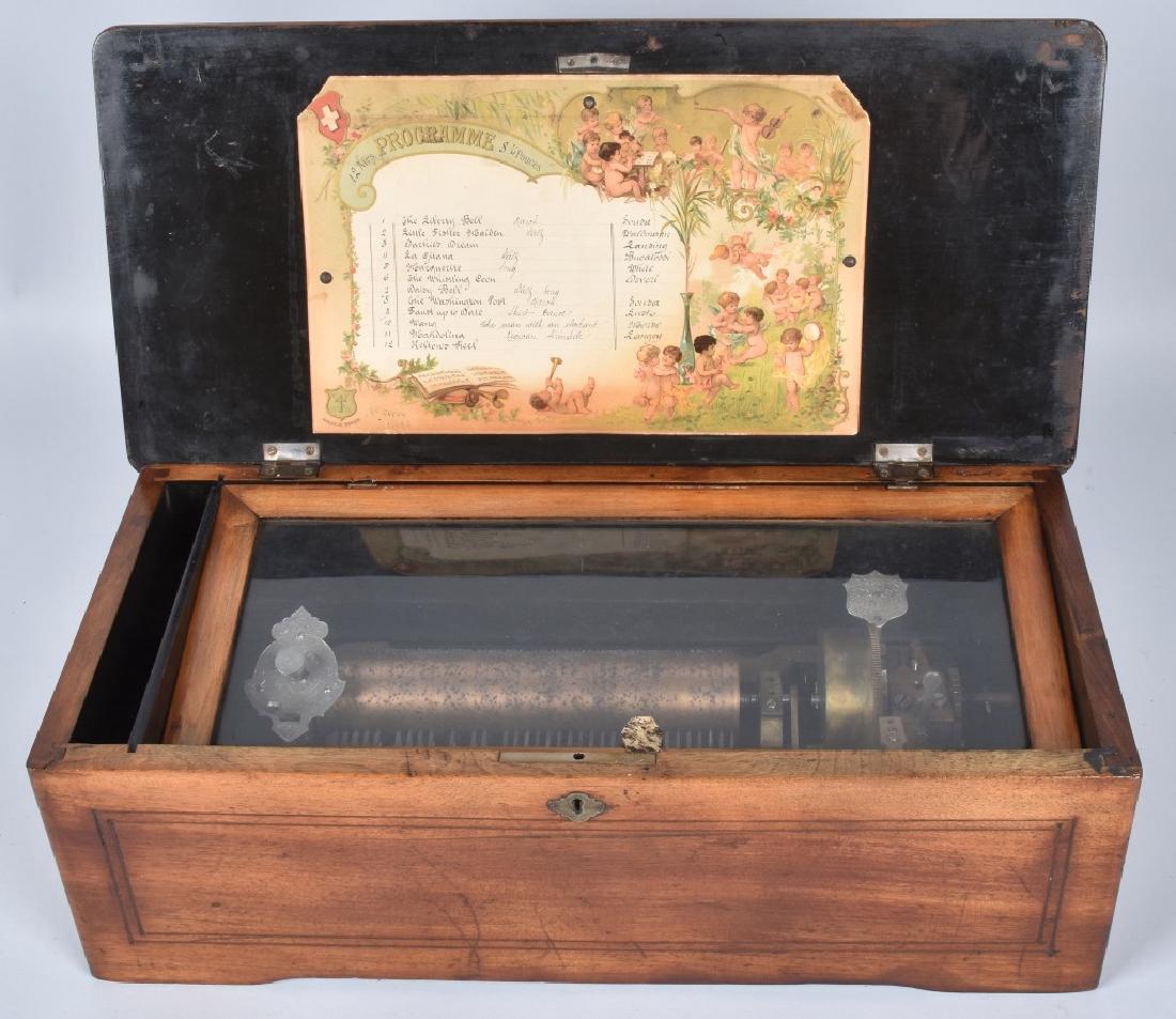 JACOT'S 8" CYLINDER MUSIC BOX