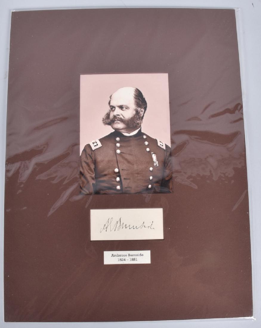 CIVIL WAR GENERAL AMBROSE BURNSIDE AUTOGRAPH