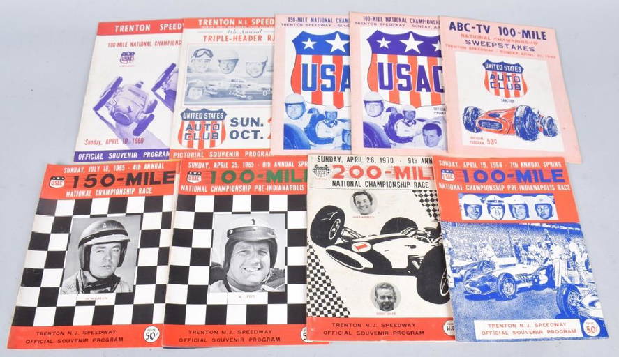 11 1960s Trenton Speedway Programs