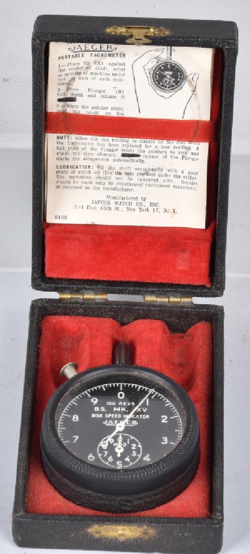 VINTAGE JAEGER PORTABLE TACHOMETER w/ BOX