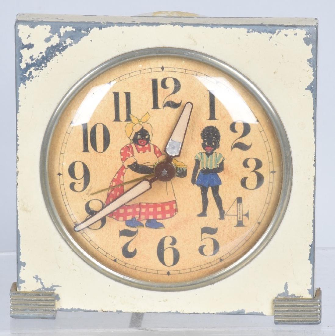 BLACK AMERICANA ELECTRIC ALARM CLOCK, VINTAGE