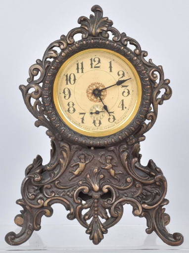 Vintage Cast Iron Shelf Clock