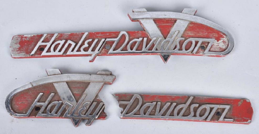 Harley Davidson Gas Tank Emblems 1955 56