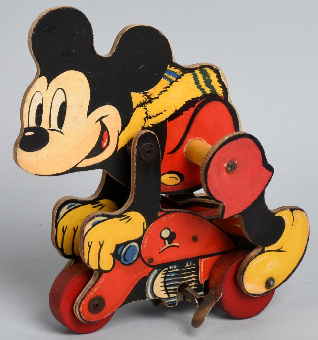 MICKEY MOUSE MOTORCYCLE, CHAD VALLEY WINDUP TOY