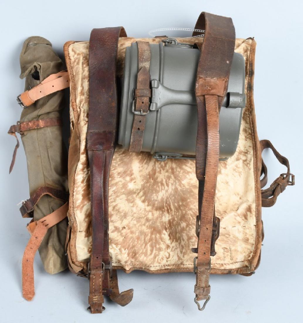 WWI GERMAN BACKPACK MESS KIT, SHELTER HALF BAG