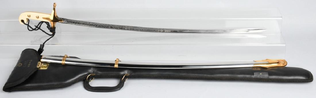 UNITED STATES MARINE CORPS ENGRAVED OFFICERS SWORD