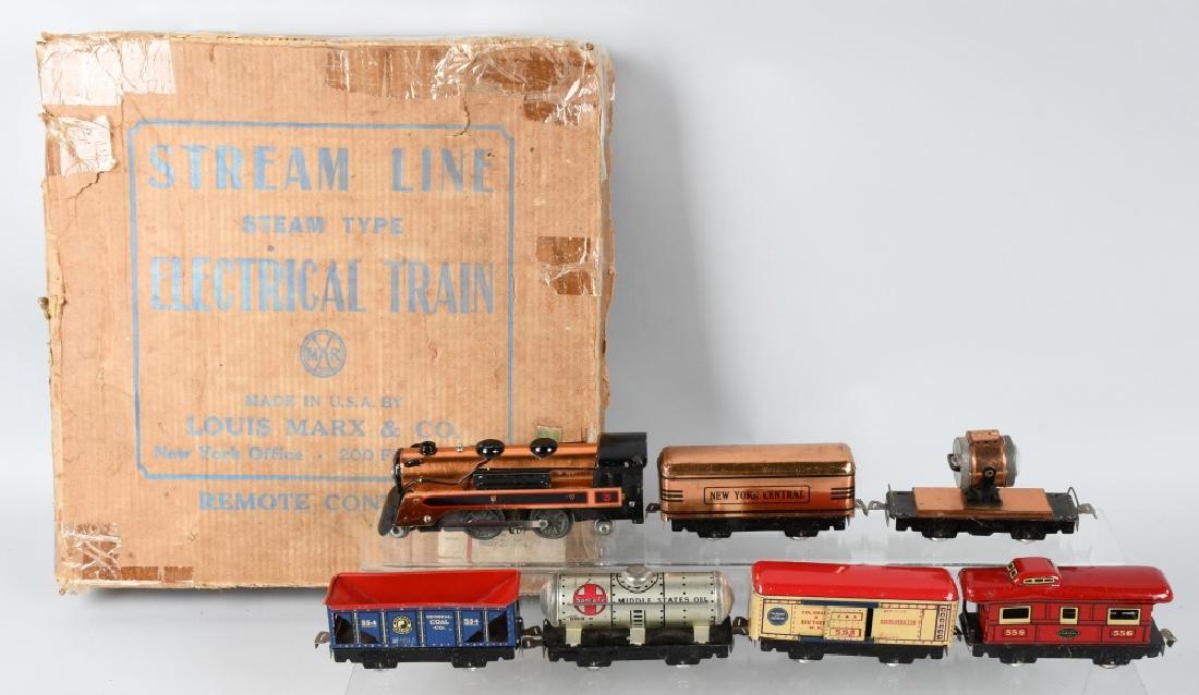 MARX ELECTRIC COPPER CLAD TRAIN SET w/BOX