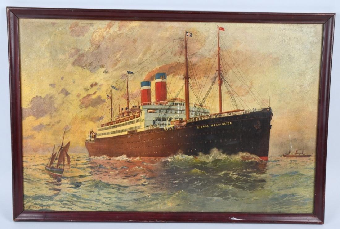 LARGE SS GEORGE WASHINGTON SHIP PRINT