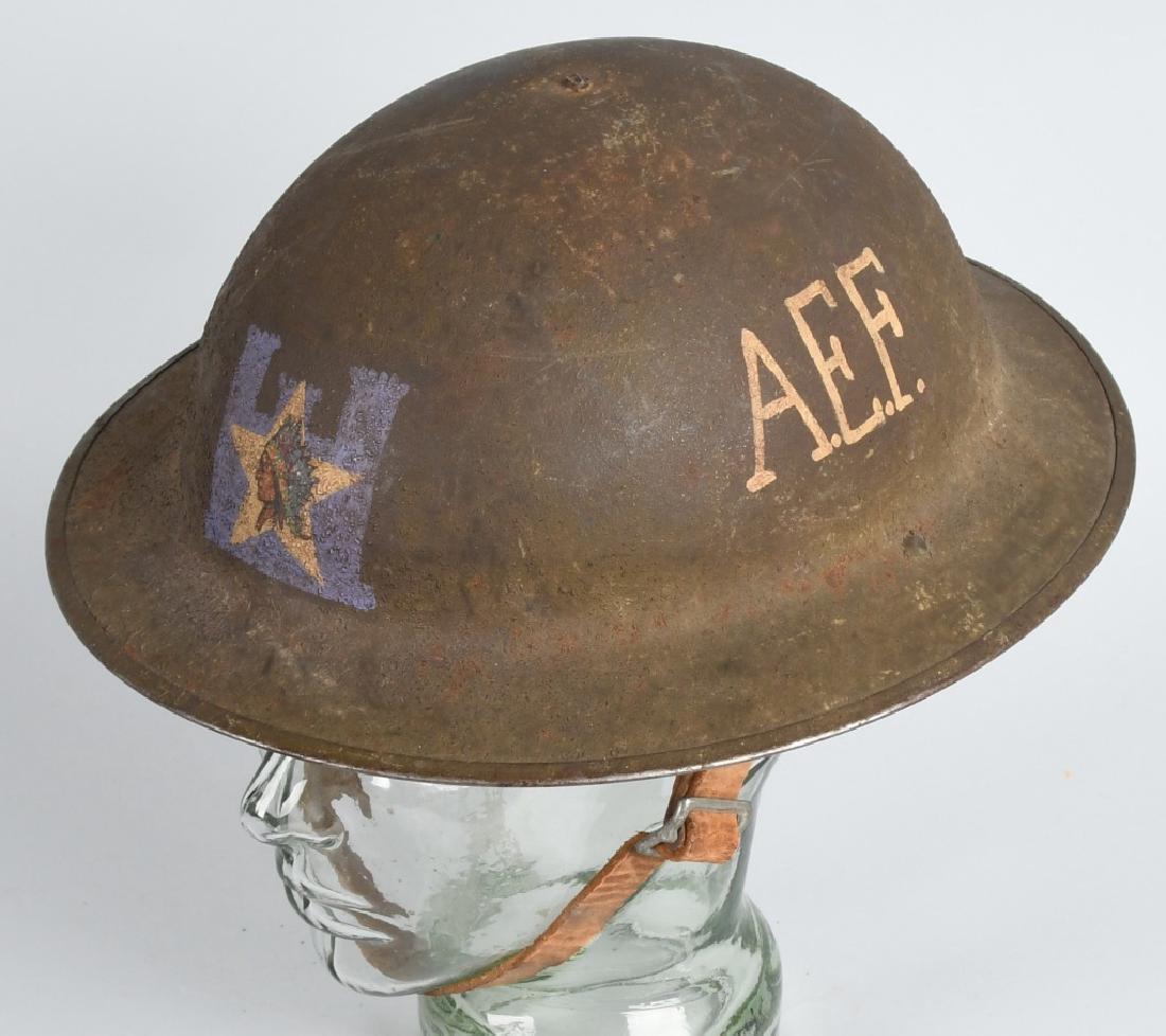 Wwi Us Army British Made 2nd Div. Engineers Helmet