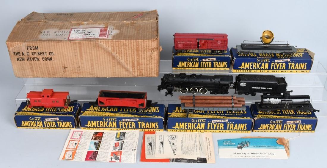 AMERICAN FLYER 302 ENGINE, 6 CARS SET,BOXED