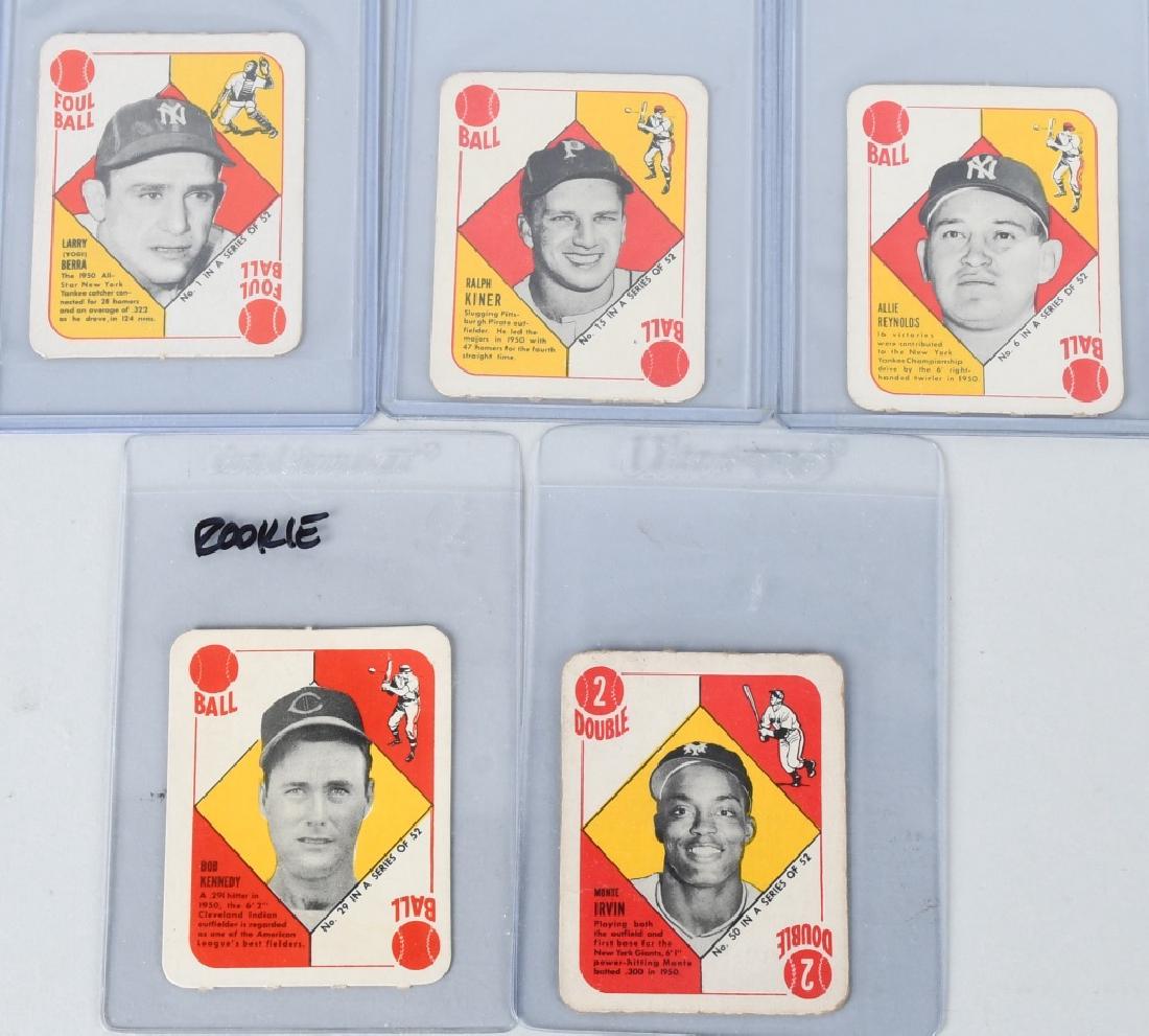 1951 TOPPS RED BACKS BASEBALL CARDS (5) BERRA #1