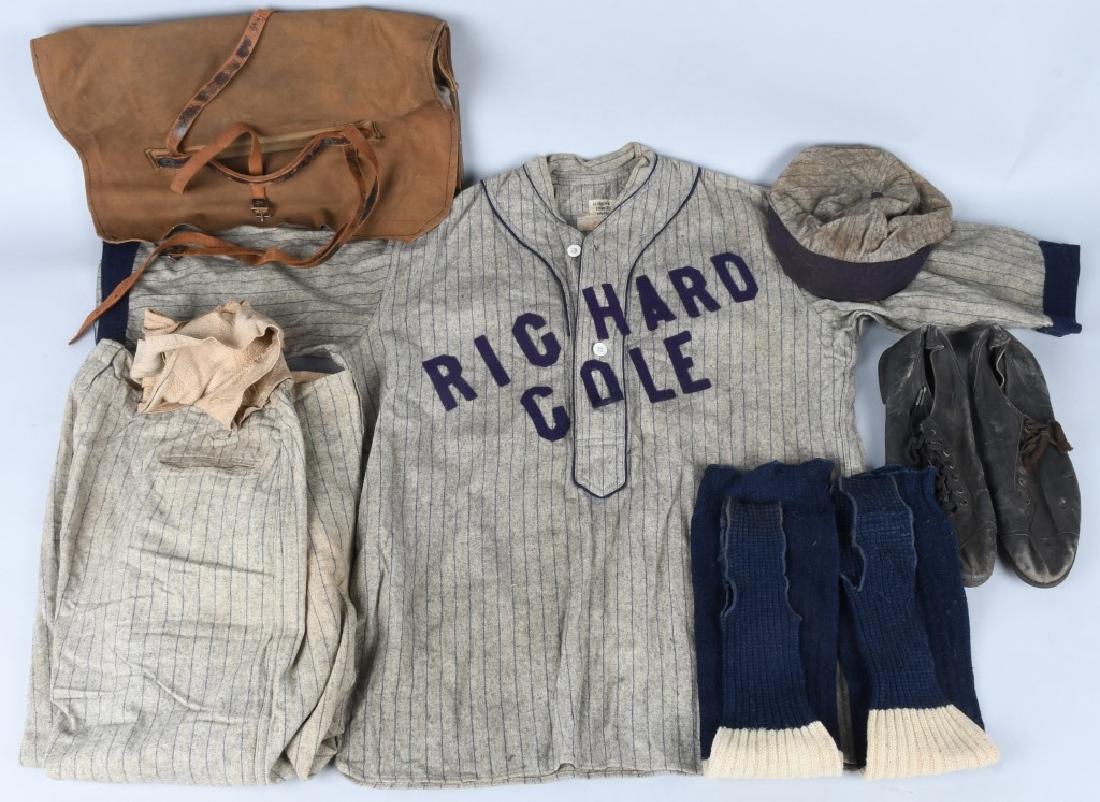 EARLY 1900s BASEBALL UNIFORM "RICHARD COLE"