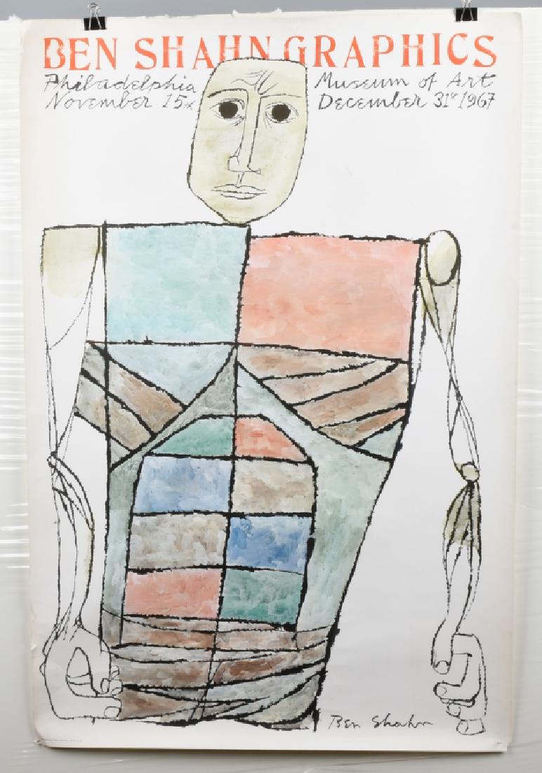1967 BEN SHAHN PHILIDELPHIA MUSEUM OF ART POSTER