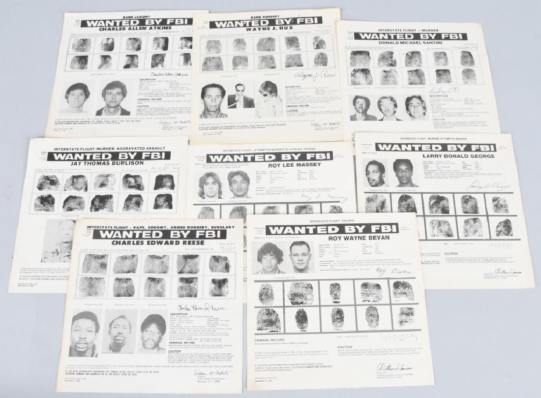 Fbi Post Office Wanted Posters (8) 1980s Coa