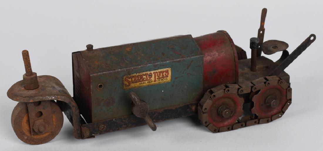 1920's STRUCTO CLOCKWORK TRACTOR on TREADS