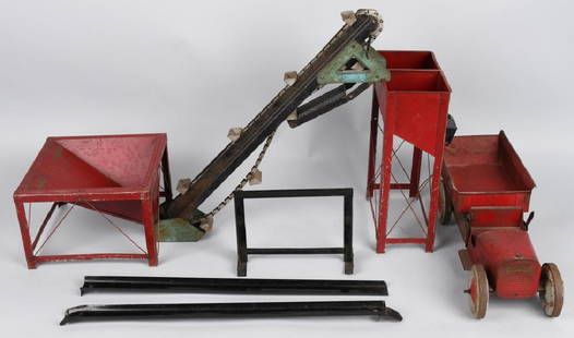 1920's Structo Dump Truck & Loader Set