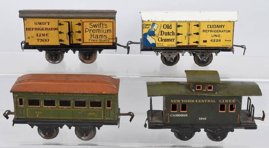 4 Bing O Gauge Train Cars
