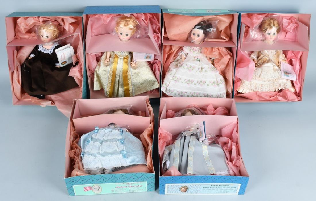 Six Madame Alexander First Lady Doll Collection