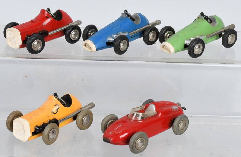 5 Schuco Windup Micro Race Cars