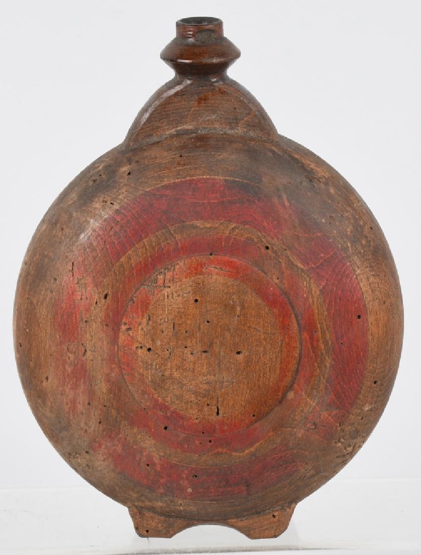 REVOLUTIONARY WAR ERA WOODEN FLASK - CANTEEN