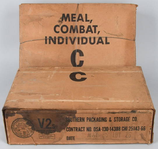 Vietnam War U.s. Army 2 Cases Of C Rations 1966