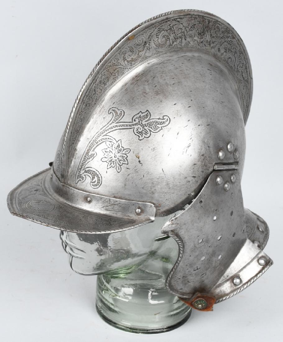 SUIT of ARMOR BURGONET OPEN FACE HELMET
