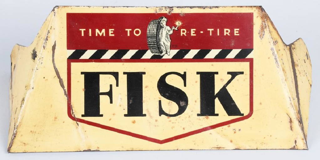 Fisk Tin Tire Display Sign