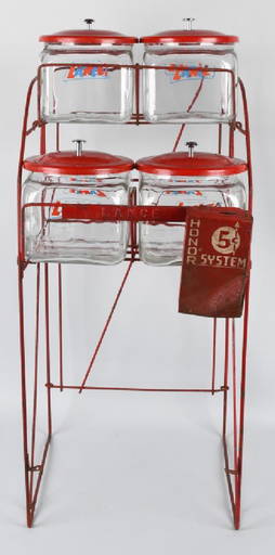 Lance Store Rack W/ 4 Original Jars