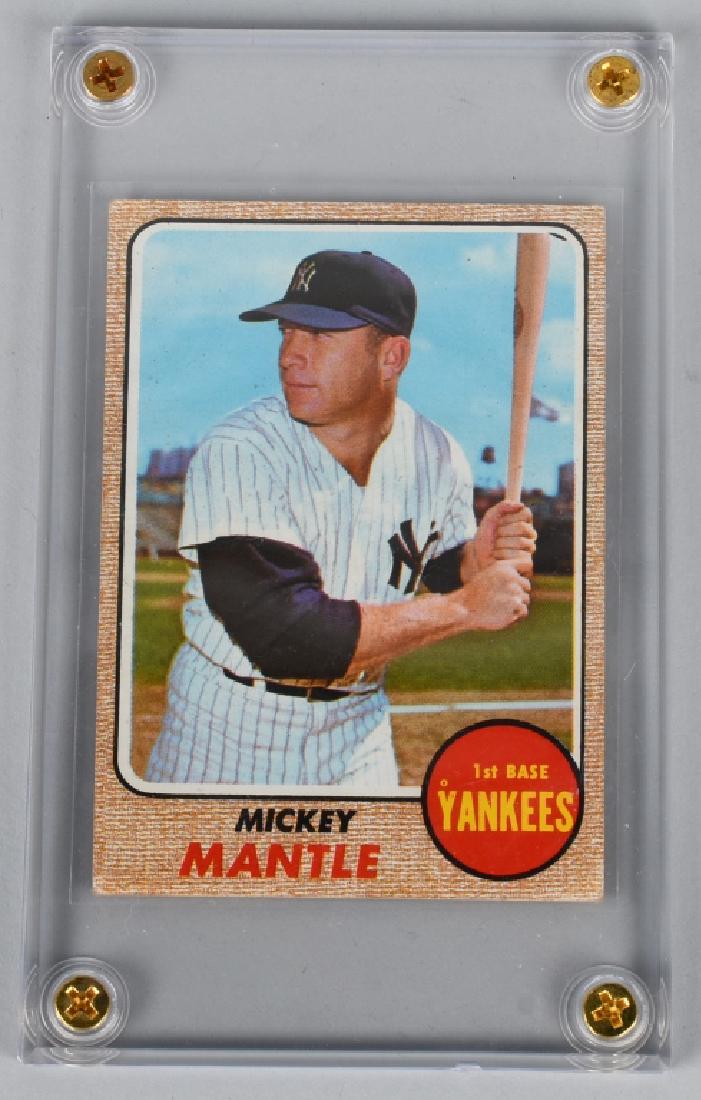 1968 Topps Mickey Mantle Card Excellent Condition