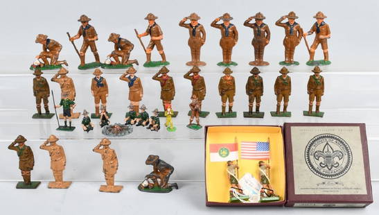 1940's Barclay Painted Lead Figures