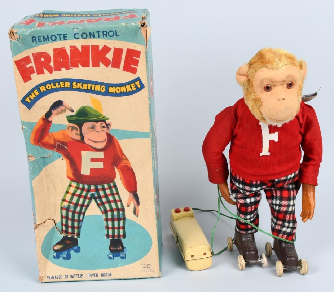 JAPAN Battery Op FRANKIE SKATING MONKEY w/ BOX