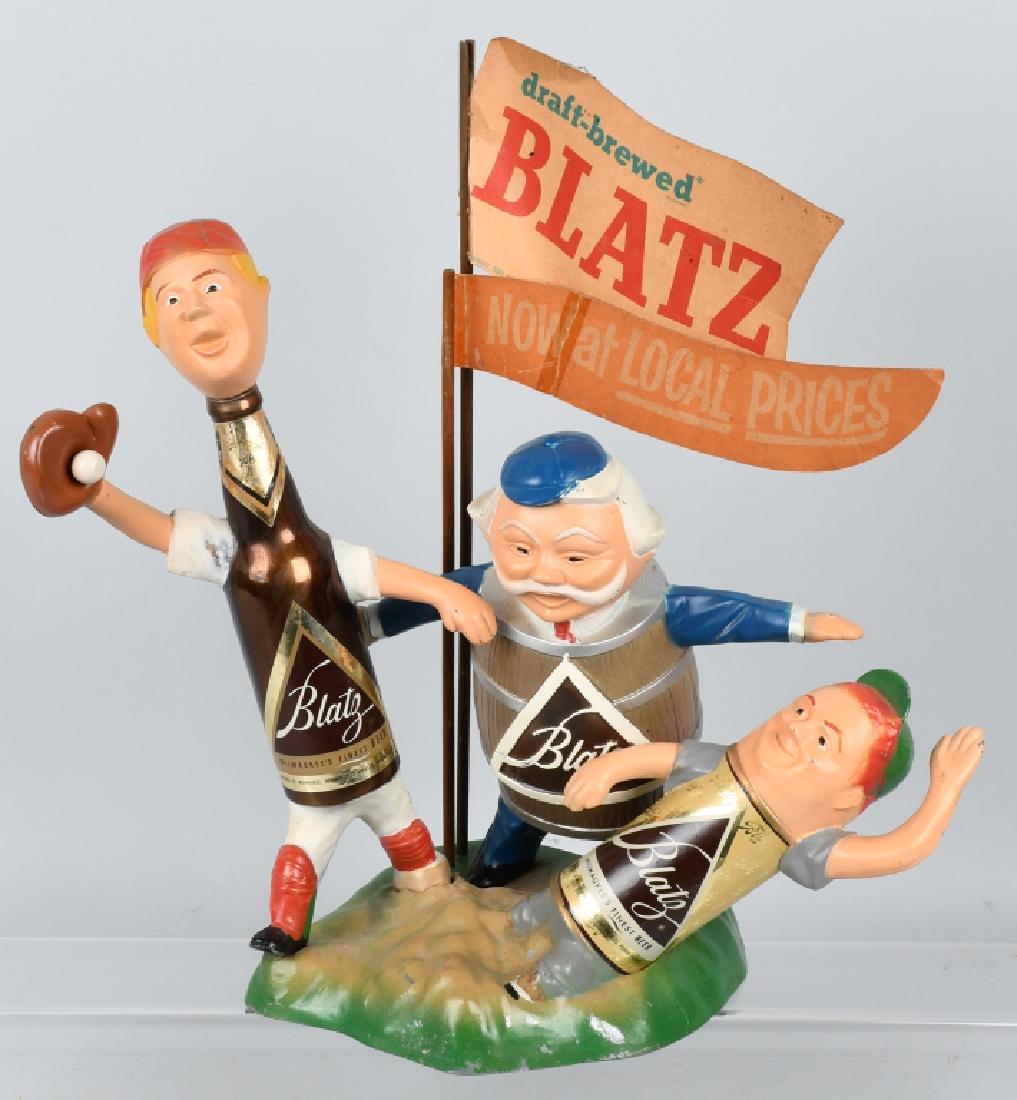 Blatz Beer Baseball Players Advertising Figure