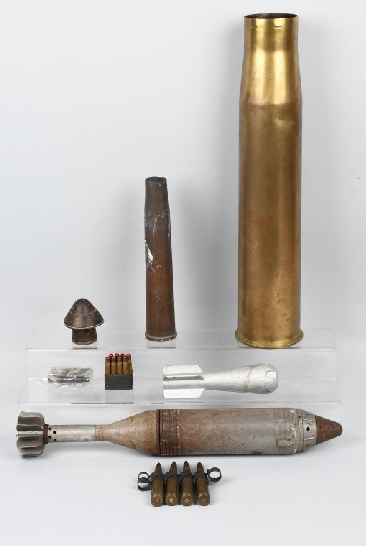 WWII & POST US ARTILLERY SHELLS, CASINGS,