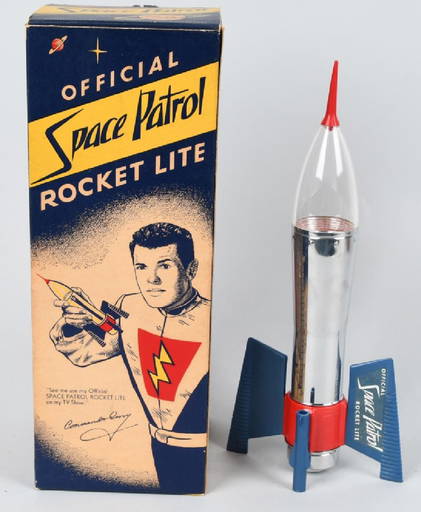 Ray O Vac Space Patrol Rocket Lite W/ Box