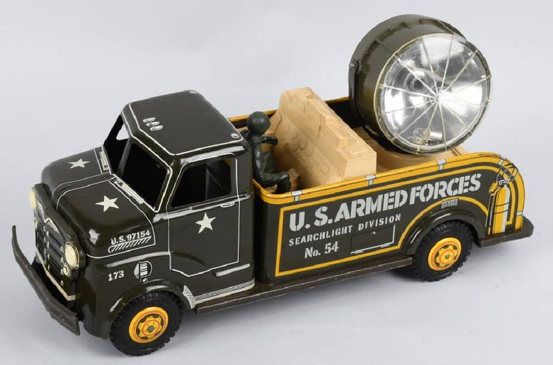 Marx 1950's U.s. Army Searchlight Truck