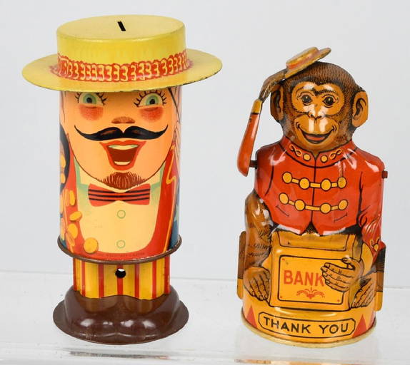 2 Mechanical Tin Banks, Germany & Chein