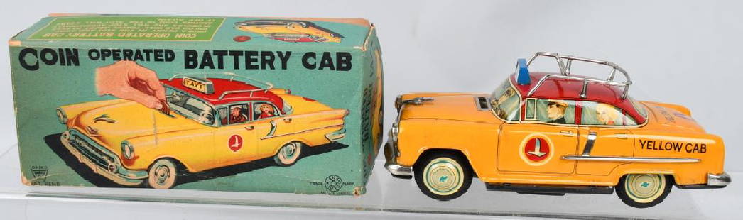 Japan Coin Operated Battery Cab Bank W/ Box
