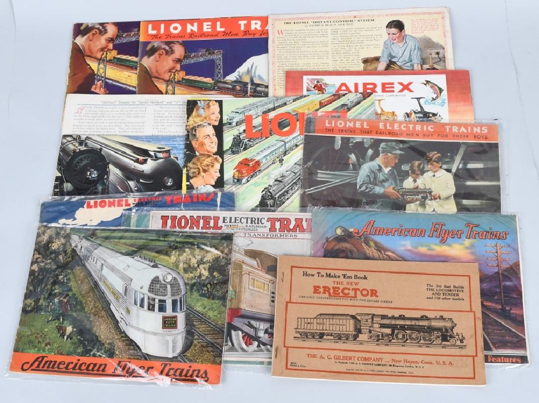 LOT OF 1930s-40s LIONEL TRAIN CATALOGS