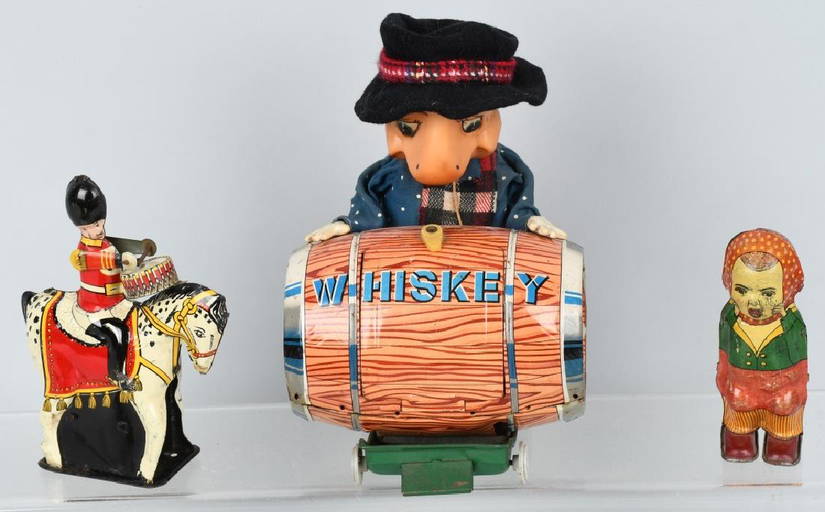 3 Vintage Mechanical Tin Toys
