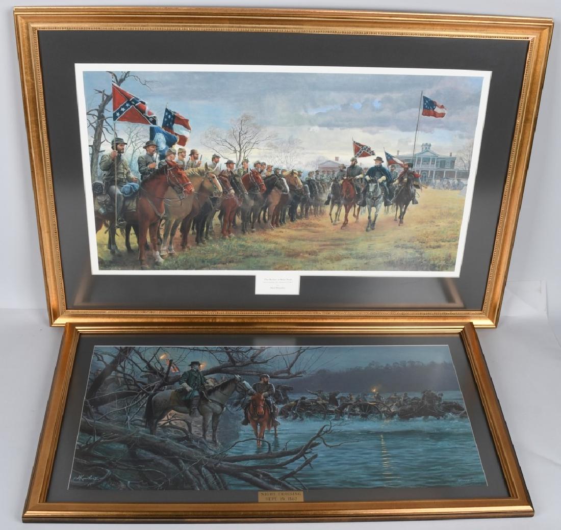 TWO (2) CONFEDERATE COLOR PRINTS BY MORT KUNSTLER