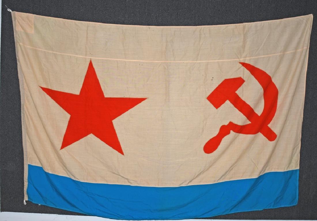 SOVIET RUSSIAN NAVAL FLAG 70 x 114, MARKED