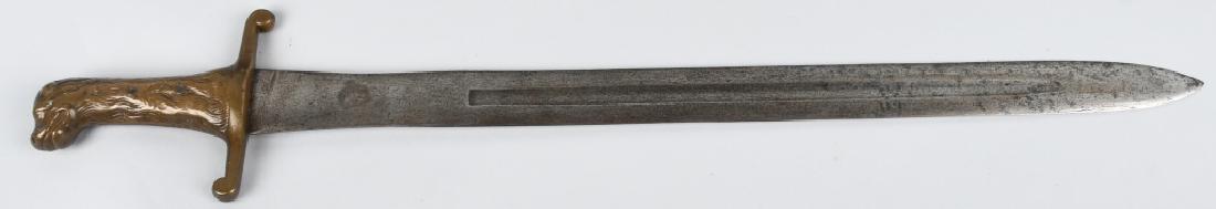 19th CENT. FRENCH LION HEAD ARTILLERY SHORT SWORD