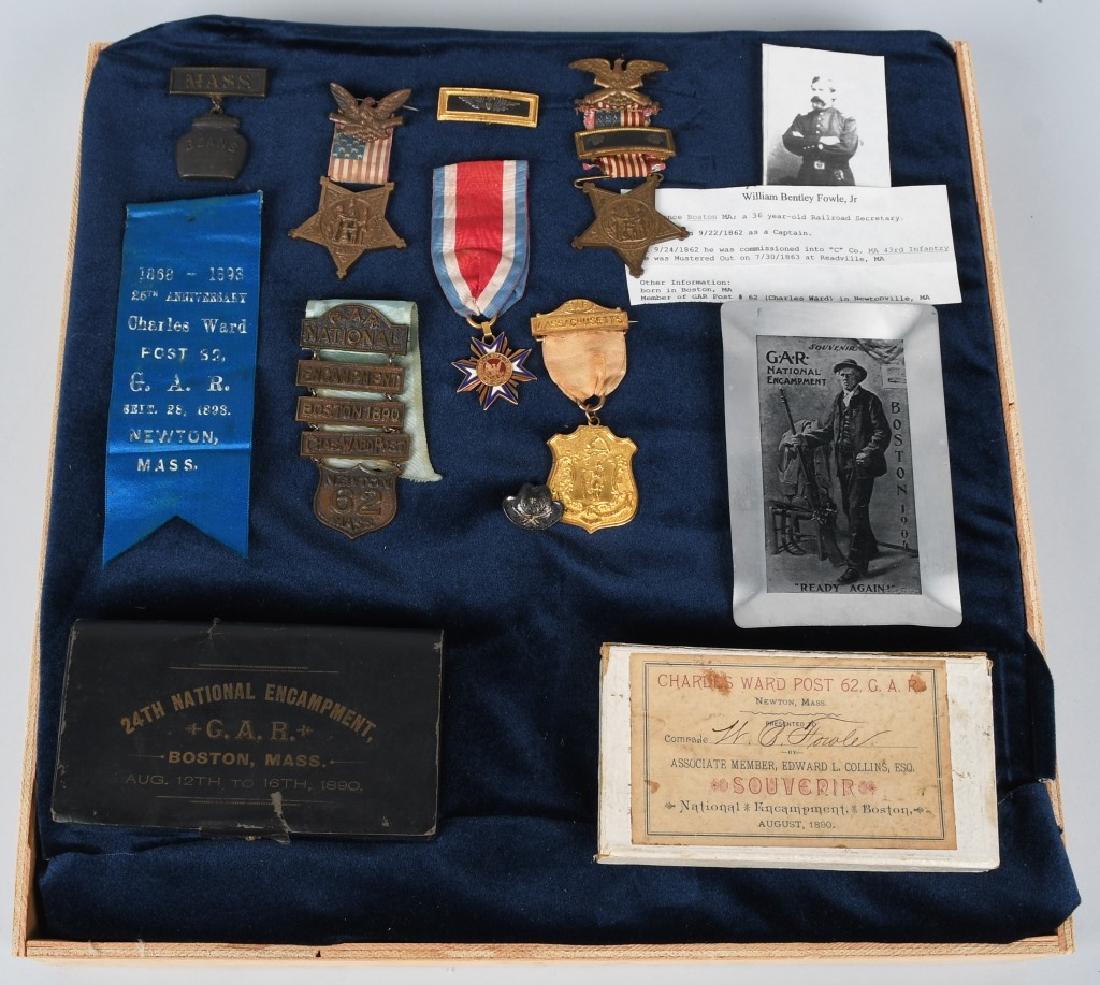 43RD MASS GAR, MOLLUS, ENCAMPMENT BADGES / MEDALS