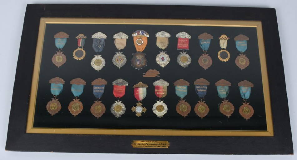 Civil War Cleveland 1901 Gar Encampment Badges